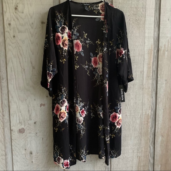 Soho Girls | Tops | Soho Girls Floral Open Front Kimono | Poshmark